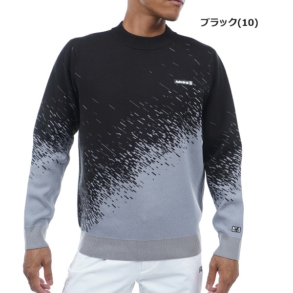 アドミラル ゴルフ メンズ スタートレイルジャカード モックネックセーター ADMIRAL ADMA394 2023年秋冬モデル アドミラル ゴルフ メンズ スタートレイルジャカード モックネック