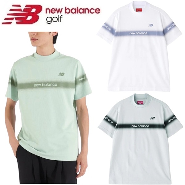 ニューバランス ゴルフ メンズ シャツ UVカット 防透性 半袖 モックネック プルオーバー New Balance Golf 012-5166012 2025年春夏モデル