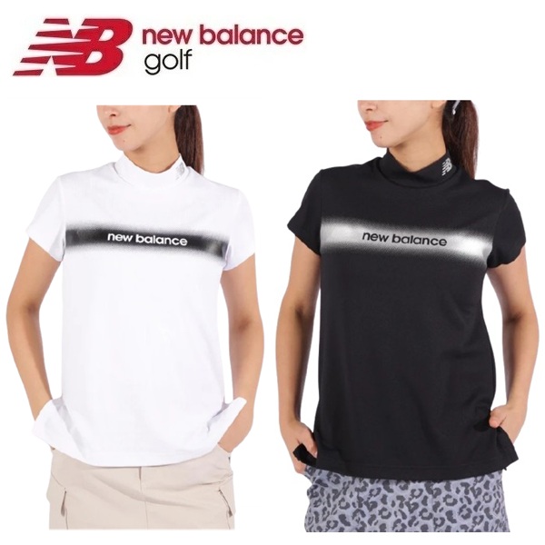 ニューバランス ゴルフ レディース 円形配色ロゴライン 半袖 モックネック プルオーバー  New Balance Golf 012-5166509 2025年春夏モデル