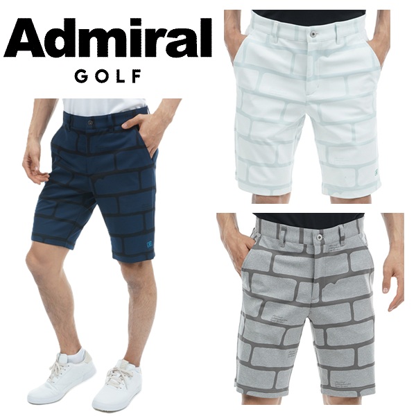 アドミラル ゴルフ メンズ ウォール柄 ジャガード スウェットショートパンツ ADMIRAL ADMA320
