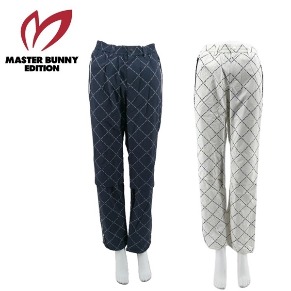 マスターバニーエディション レディース レインウェア ダイヤロゴプリント ナノリップ レインパンツ MASTER BUNNY EDITION 758-0989404