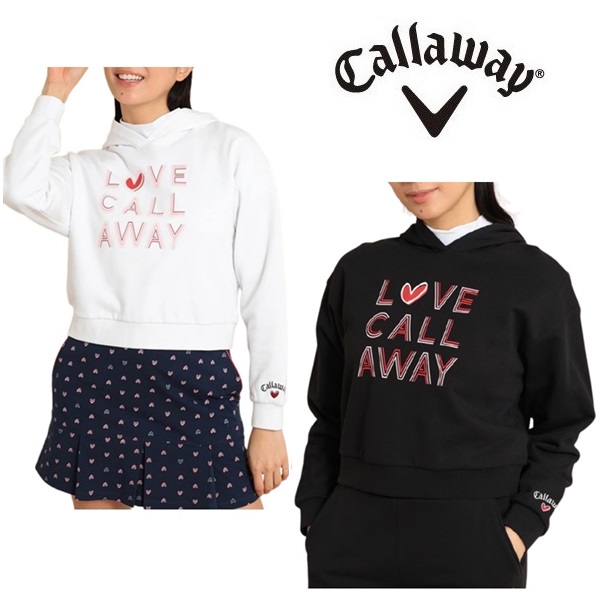 キャロウェイ ゴルフ レディース プルオーバー コットン 裏毛 スウェットパーカー Callaway Golf C24117220【2024年春夏モデル】