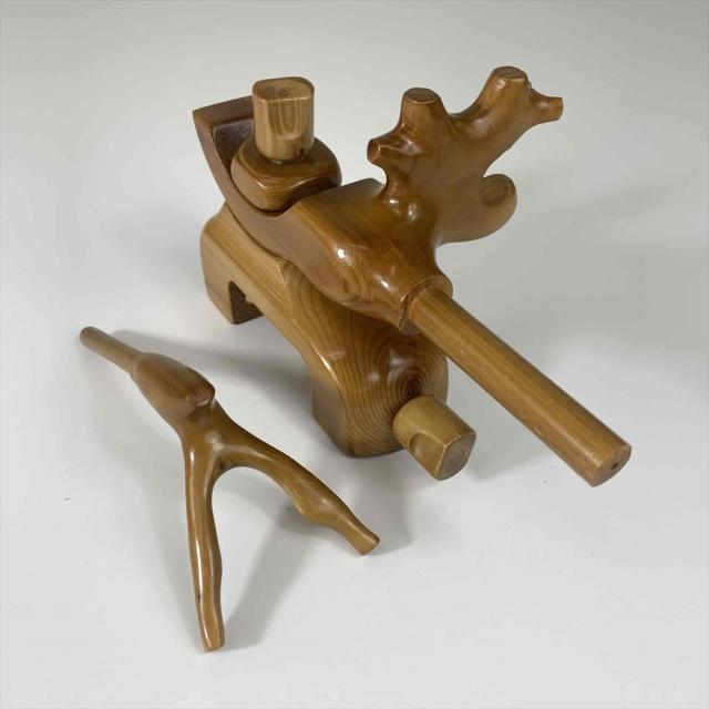 ダイシン 一点物 へら 万力 岐山 弓万力 左 中(daishin-orig0207)｜天然 万力 創作 オリジナル 一点物 高級品 7尺〜18尺対応 岐山 へら 道具 天然木 天然素材 国産 国産万力 職人作