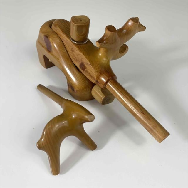 ダイシン 一点物 へら 万力 岐山 大砲万力 左 中(daishin-orig0213)｜天然 万力 創作 オリジナル 一点物 高級品 7尺〜18尺対応 岐山 へら 道具 天然木 天然素材 国産 国産万力 職人作