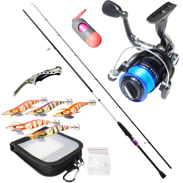 エギング入門5点セット フライデーエギング ＆ SDL2000SPE サドレス 0.8号100m糸付き (egingset-102)｜ 目玉商品 エギング セット エギング ロッド リール セット エギングロッド セット アオリイカ 釣りセット エギング 入門