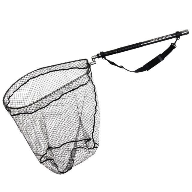 おり釣具 カーボン玉の柄 ラーカルシャフト ランディングネット(タモ網)セット 4M ネットサイズL 強化フレーム ラバーネット (netset-005)｜オカッパリ ランディング ポール ロング シャフト 柄 ギャフ 磯玉 チヌ グレ シーバス スズキ イカ エギング 磯 波止 海 釣り