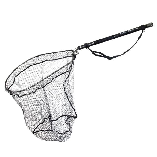 おり釣具 カーボン玉の柄 ラーカルシャフト 折りたたみランディングネット(タモ網)セット 5.5M サイズL ガンメタ/ブルー/レッド(netset-014)｜オカッパリ ランディング ポール ロング シャフト 柄 ギャフ 磯玉 チヌ グレ シーバス スズキ イカ エギング 磯 波止 海 釣り