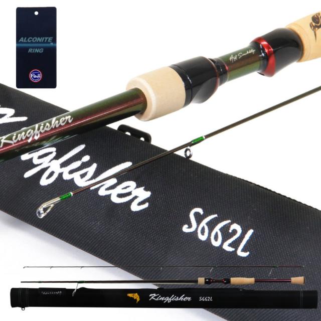 おり釣具 ハードロッドケース付 ルアースタイル キングフィッシャー トラウト/バス S662L(ori-784054)｜ニジマス アマゴ イワナ ヤマメ 渓流 ストリーム トラウト ルアー スピニング ネイティブトラウト 源流釣り 源流トラウト