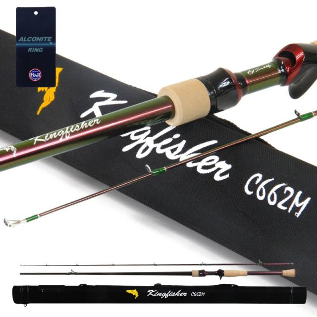 おり釣具 ハードロッドケース付 ルアースタイル キングフィッシャー バス/ロックフィッシュ/ボートシーバス C662M(ori-784092)｜ニジマス アマゴ イワナ ヤマメ 渓流 ストリーム トラウト ルアー スピニング ネイティブトラウト 源流釣り 源流トラウト