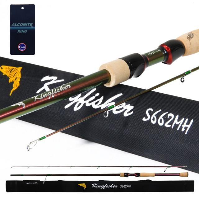 おり釣具 ハードロッドケース付 ルアースタイル キングフィッシャー バス/ロックフィッシュ/ボートシーバス S662MH(ori-784108)｜ニジマス アマゴ イワナ ヤマメ 渓流 ストリーム トラウト ルアー スピニング ネイティブトラウト 源流釣り 源流トラウト