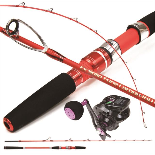 EXソリッドカーボン デジタル船万能セット160(ori-funeset247)|シーマスタッグEXソリッド船カーボン160(ori-exc)＆SeaMastug Digital 300P PEライン3号150m付き