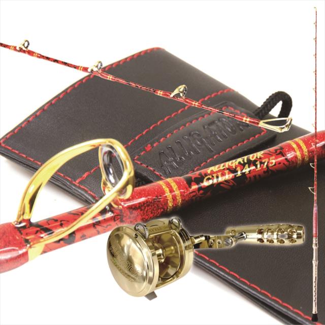 アリゲーター技研 スタンディングギル バトルセット 黒/赤プルトス(ori-funeset253)|アリゲーター技研 スタンディングギル 14-175 黒/赤プルトス(alg-560009-001)＆バトル20GT （ゴールド/シルバー）(alg-b20gt)