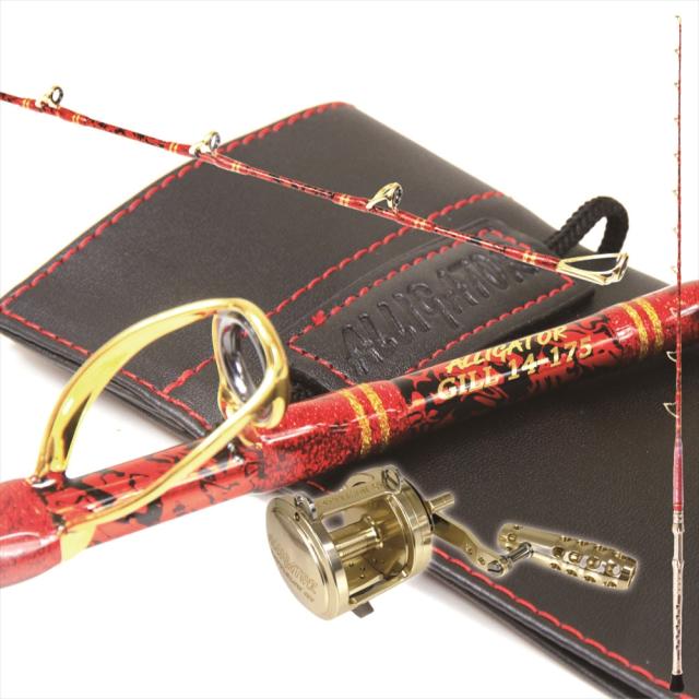 アリゲーター技研 スタンディングギル 20WGTセット 黒/赤プルトス(ori-funeset255)｜アリゲーター技研 スタンディングギル 14-175 黒/赤プルトス＆バトル20WGT（ゴールド）