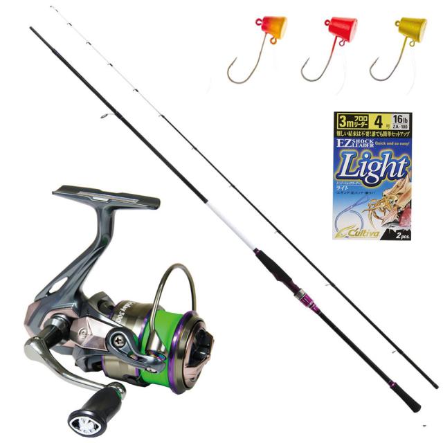 おり釣具 フライデー ヒトツテンヤ フルセット ロッド＆リール＆リーダー＆一つテンヤ仕掛け (ori-funeset595)｜一つテンヤロッド ヒトツテンヤロッド PE0.8号 ライン付き リール 船釣り 真鯛 鯛釣り 一つテンヤ 竿 スピニングリール テンヤ マダイ