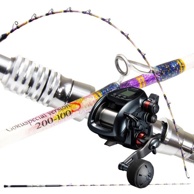 ゴクスペ ゴクスペシャルバージョンS200-100＆シマノ 24プレイズ 3000 セット(ori-funeset681)｜Gokuspe ゴクスぺ 六代目Gokuspecial Version-S 200-100 シマノ 24プレイズ 3000 総糸巻き グラスソリッド 真鯛 マダイ 青物 ワラサ ヒラメ
