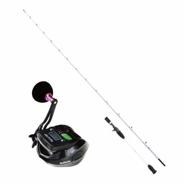 ディープアミティ ライトゲーム195M+SeaMastug Digital 300P PEライン付き(ori-funeset696)｜船釣り ライトゲーム マダイ タチウオ ヒラメ アマダイ 落とし込み 青物 万能 デジタルカウンター