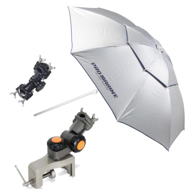 PROMARINE パラソル 3点セット AHK180 ヘラパラソルジャンボ ＆ 2WAY万力 ＆ ベルモント パラソル万力ダイキャスト (ori-parasol09)｜ヘラブナ用品 ヘラパラソル パラソル 万力 ヘラブナ へらぶな 釣具 おり釣具
