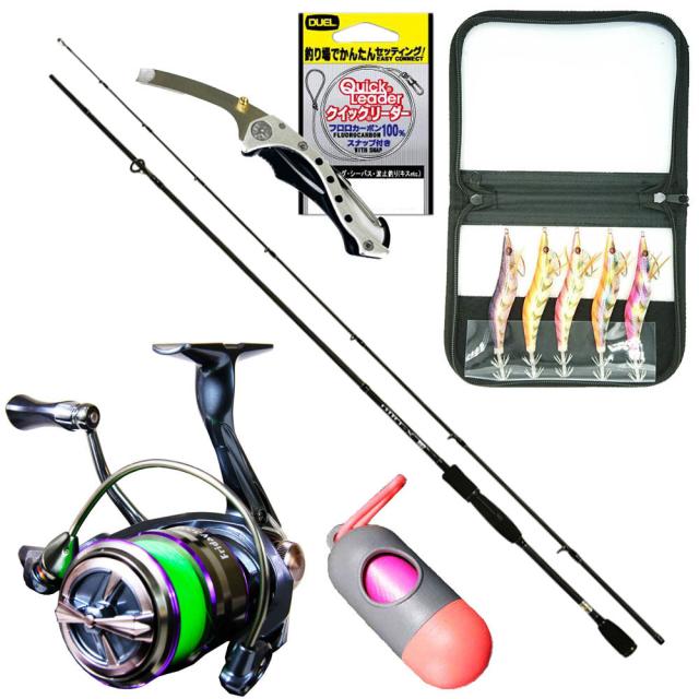 釣り場に直行 エギングセット エギングロッド ダートX8.6ｆ ６点セット (egingset-086)｜エギング セット エギング ロッド リール セット エギングセット エギングロッド エギ 釣りセット イカ アオリイカ 釣り