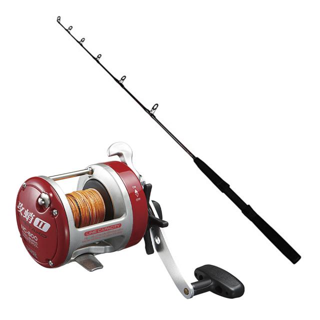 波止タコ・堤防タコ・際タコ釣りに 鮹魂 TAKO spirits 110 ロッド＆リールセット (takoset-35)｜タコ釣り セット タコ 竿 ロッド 釣り 丘タコ釣り