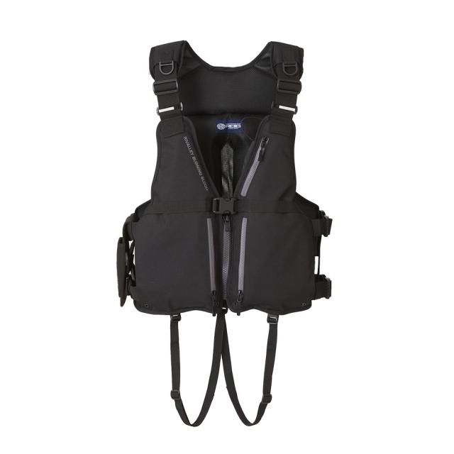 リバレイ RBB ロックショアシューティングベスト2 BLK/グレー(riva-160285)｜ゲームベスト ショアジギング ロックショア 渡船 沖磯 磯青物 フローティングベスト