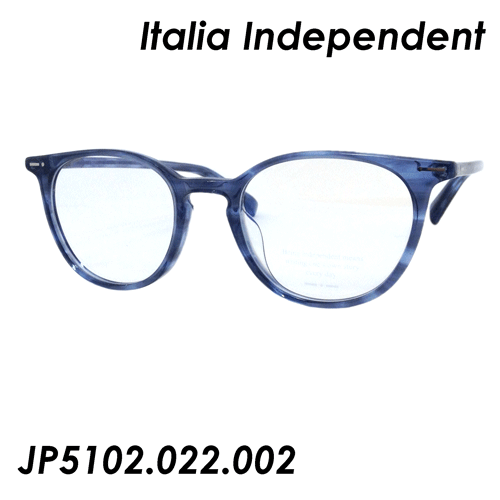 Italia Independent(イタリアインディペンデント) メガネ MARIA RITA JP5102.022.002 49ｍｍ [BLUE AND HORN]