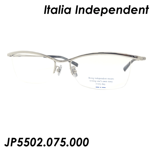 Italia Independent(イタリアインディペンデント) メガネ HIDE JP5502.075.000 55ｍｍ [SILVER]