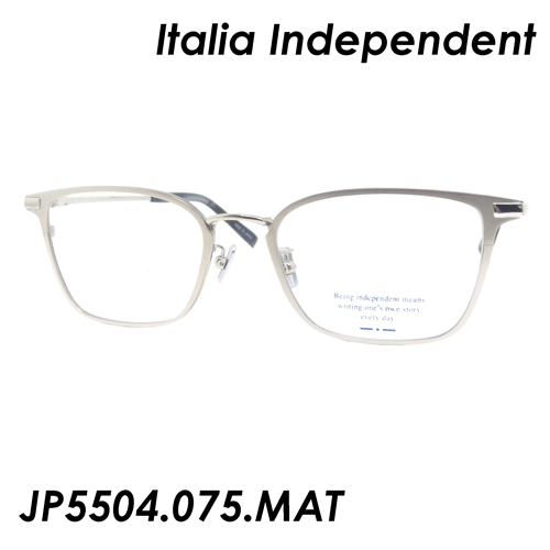 Italia Independent(イタリアインディペンデント) メガネ EDOVARD JP5504.075.MAT 52ｍｍ [SILVER MATT]