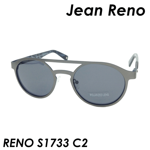 Jean Reno(ジャン・レノ) 偏光サングラス RENO S1733 col.C2（ガンメタ/ブラックマーブル） 52ｍｍ　偏光レンズ 【UVカット】