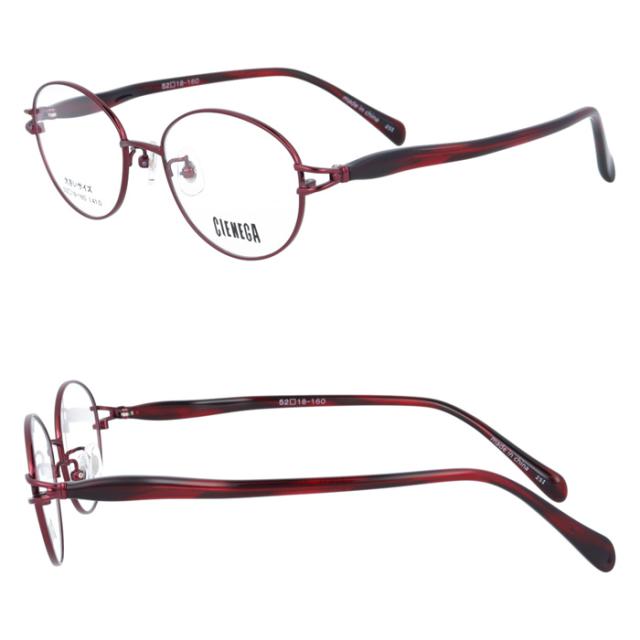 CIENEGA シェネガ メガネ CN-KL81 col.1/2/3 52mm ゆったり 大きいサイズ ビッグサイズ ロングテンプル キングサイズ 女性用 3color