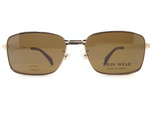 【TWINWEAR(ツインウェア)】【メガネ】【マグネット式サングラス】　TW-8001　col.1　54ｍｍ　日本