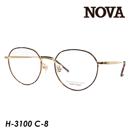 NOVA ノバ メガネ H-3101 c-8 49ｍｍ 日本製 HAND MADE ITEM