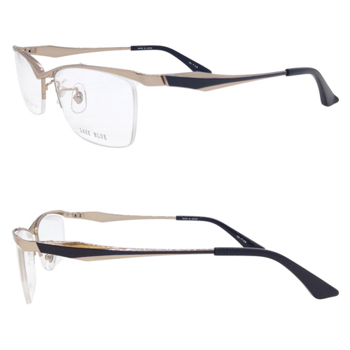 SAXE BLUE ザックスブルー メガネ SB-7129 col.1/2 56mm 日本製 TITANIUM MADE IN JAPAN 2color