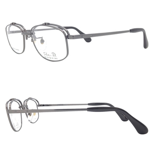 SlenD スレンディ 単式跳ね上げメガネ SD-729 col.1/3/5 52mm 54mm 日本製 TITAN チタン チタニウム フリップアップ 3color/2size