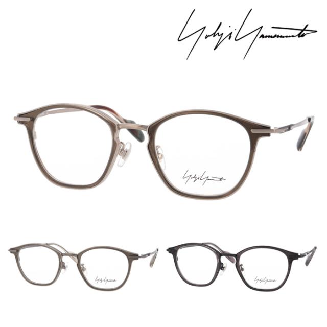 YOHJI YAMAMOTO ヨウジヤマモト メガネ 19-0102 col.1/2/3 49mm チタン Titanium 日本製 3color