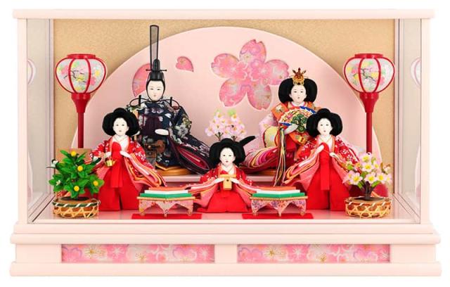 雛人形 コンパクト 平安豊久 ひな人形 雛 ケース飾り 平飾り 五人飾り ほの花 金襴 芥子 桜 【2023年度新作】 h043-mocp-333139 の通販はau PAY マーケット ...