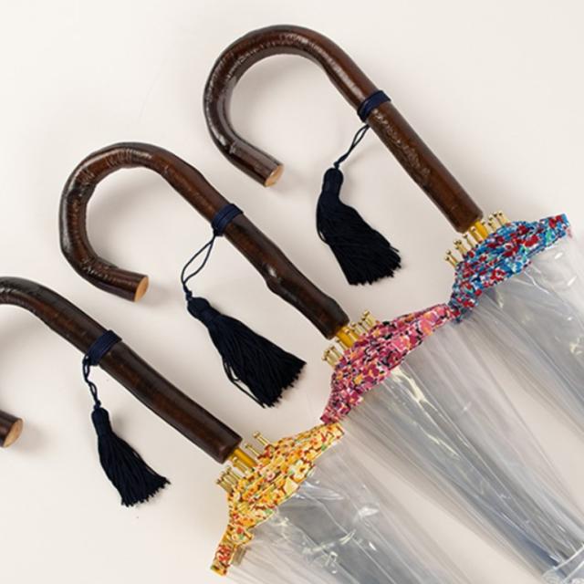 ホワイトローズ 十六夜桜 花かしげ レディース 高級ビニール傘 長傘 16本骨 手開き 正規品