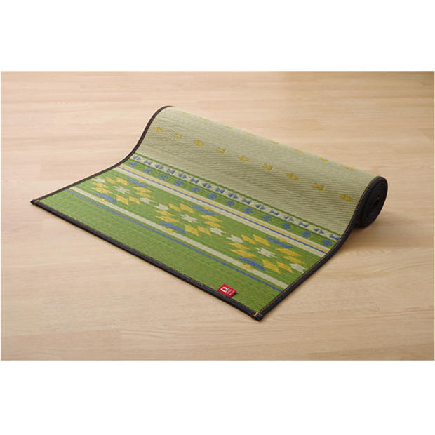 『代引不可』イケヒコ 畳ヨガマット アースグリーン 約60×180cm『送料無料（一部地域除く）』