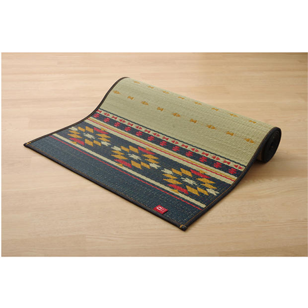 『代引不可』イケヒコ 畳ヨガマット アース ネイビー 約60×180cm『送料無料（一部地域除く）』