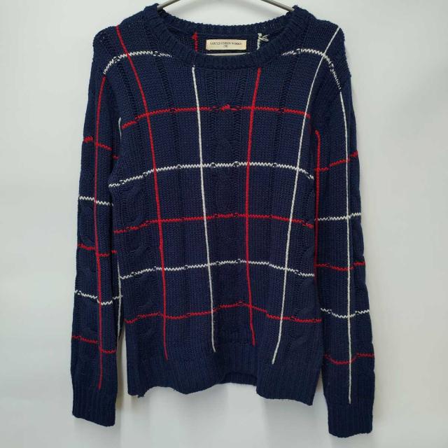 【中古】LOUXS UNION WORKS ルークスユニオンワークス ニット セーター M ネイビー メンズの通販はau PAY マーケット ...