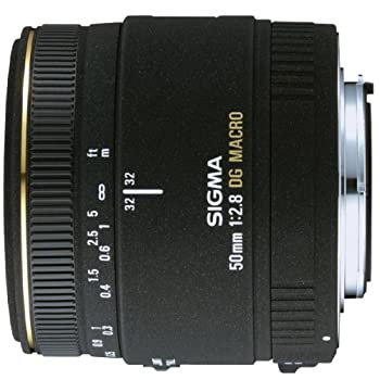 【中古品】SIGMA 単焦点マクロレンズ MACRO 50mm F2.8 EX DG キヤノン用 フルサイズ対(中古品)