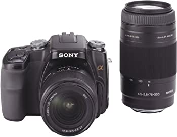 【中古品】ソニー SONY デジタル一眼レフカメラ α100 Wズームレンズキット ブラック (中古品)