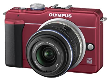 【中古品】OLYMPUS ミラーレス一眼 E-PL1s レンズキット レッド E-PL1s LKIT RED(中古品)