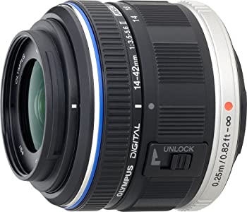 【中古品】OLYMPUS 標準ズームレンズ M.ZUIKO DIGITAL 14-42mm F3.5-5.6 II ブラック(中古品)