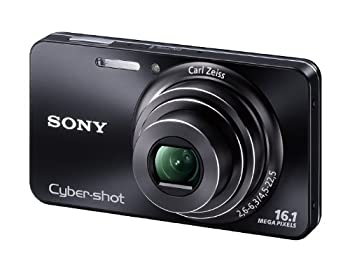 【中古品】ソニー SONY デジタルカメラ Cybershot W570 1610万画素CCD 光学ｘ5 ブラッ(中古品)
