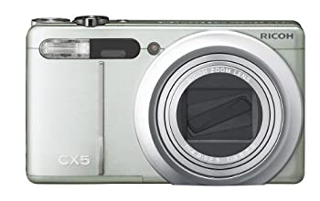 【中古品】RICOH ハイブリッドAFシステム搭載 光学10.7倍ズーム CX5 グリーンシルバー(中古品)