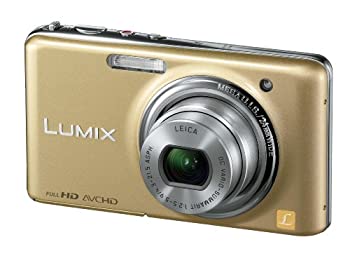 【中古品】パナソニック デジタルカメラ LUMIX FX77 レオパードゴールド DMC-FX77-N(中古品)