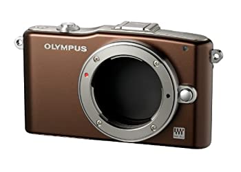 【中古品】OLYMPUS ミラーレス一眼 PEN mini E-PM1 ボディ ブラウン E-PM1 BODY BRW(中古品)