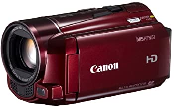 【中古品】Canon デジタルビデオカメラ iVIS HF M51 レッド 光学10倍ズーム フルフラ (中古品)