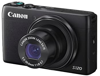 【中古品】Canon デジタルカメラ PowerShot S120(ブラック) F値1.8 広角24mm 光学5倍 (中古品)
