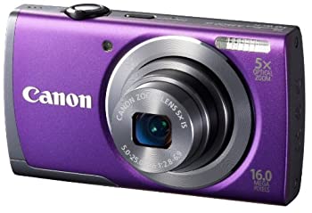 【中古品】Canon デジタルカメラ PowerShot A3500 IS(パープル) 広角28mm 光学5倍ズー(中古品)